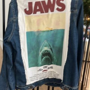 Lee | Jackets & Coats | Vintage Denim Jacket Jaws 8s Size Medium | Poshmark